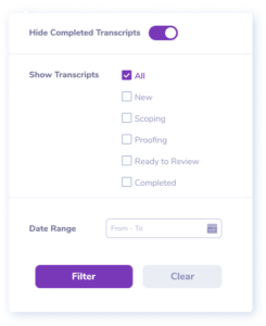 NEW! Transcript Dashboard - Stenovate's Latest Blog